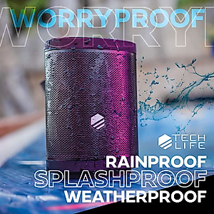 Tech-Life Boss- Premium Portable Bluetooth Speaker - Waterproof Outdoor Party Speaker w/Amazing Sound, Heavy Bass, No Distortion, 12hr Batt- Pair 100 Together for The Ultimate Portable Speaker System