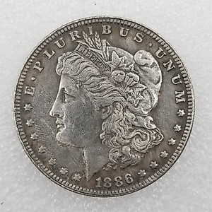 Kocreat Copy 1886-Morgan Dollar Silver Plating Coin Collection-Replica U.S Old Original Pre Morgan Souvenir Coin Lucky Coin