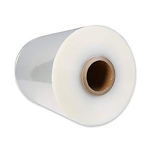 12" Polyolefin Centerfold Shrink Film Standard, Excellent Clarity High Gloss, 4375 ft x 60 Gauge Thick, 1 Roll