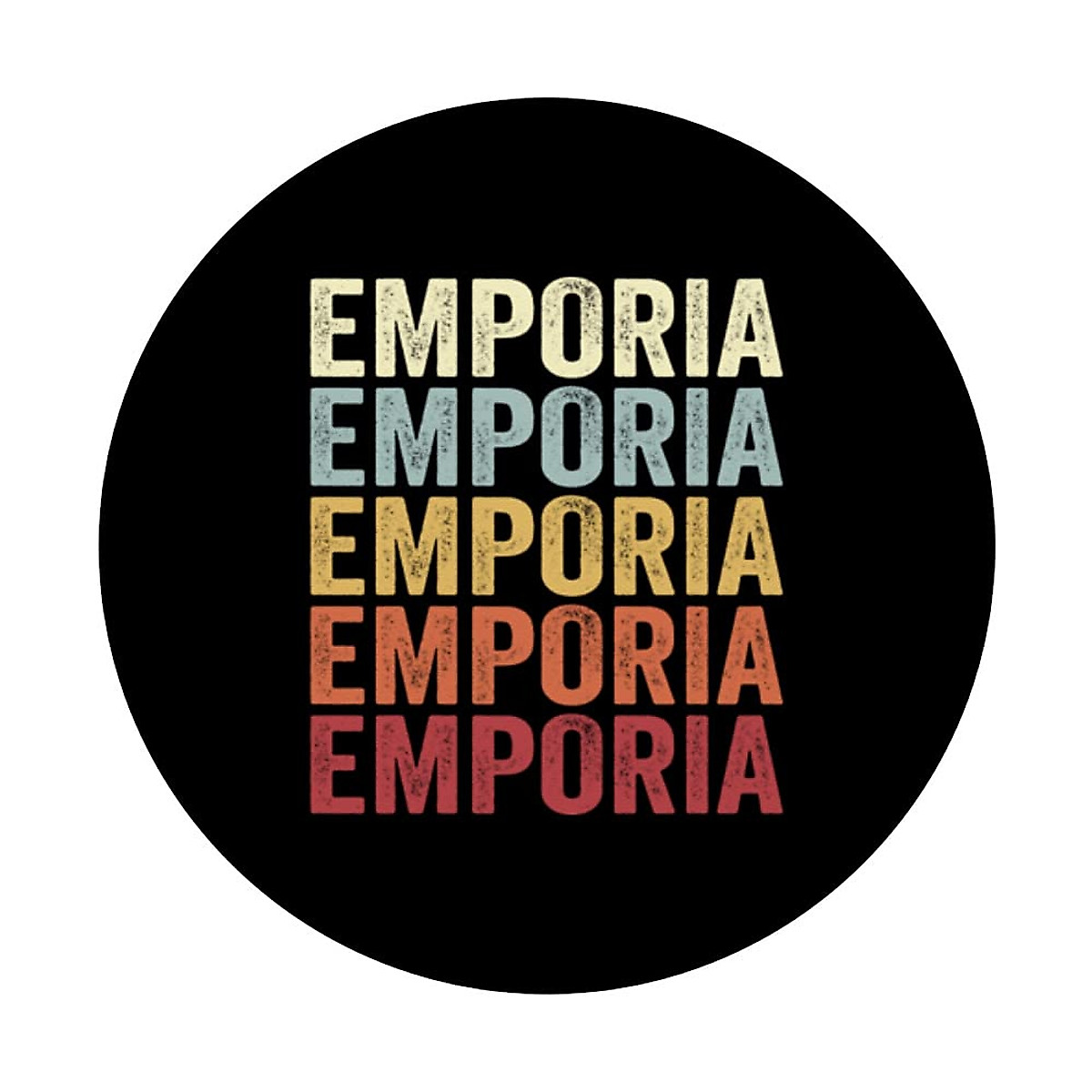 Emporia Virginia Emporia VA Retro Vintage Text PopSockets Swappable PopGrip
