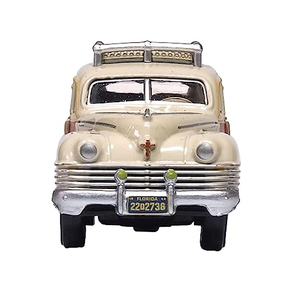 1942 Chrysler Town & Country Woody Wagon Catalina Tan with Wood Panels and Roof Rack 1/87 (HO) Scale Diecast Model Car by Oxford Diecast 87CB42003