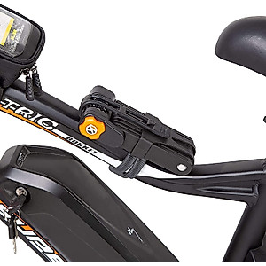 ECOTRIC Folding Bike Lock Scooter Bicycle ebike Electric Bike Motorcycle Lock Heavy Duty Anti Theft 85cm New Password Steel Bars with Carrying Case