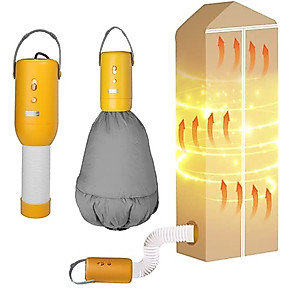 Homaisson Portable Clothes Dryer, 200-400W Multifunctional Small Dryer with Big Clothes Bags and Warm Shoe Expansion Tube for Travel Home Laundry
