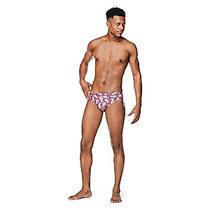 Speedo Men's Standard Swimsuit Brief Endurance+ The One, Pineapple Party, 30