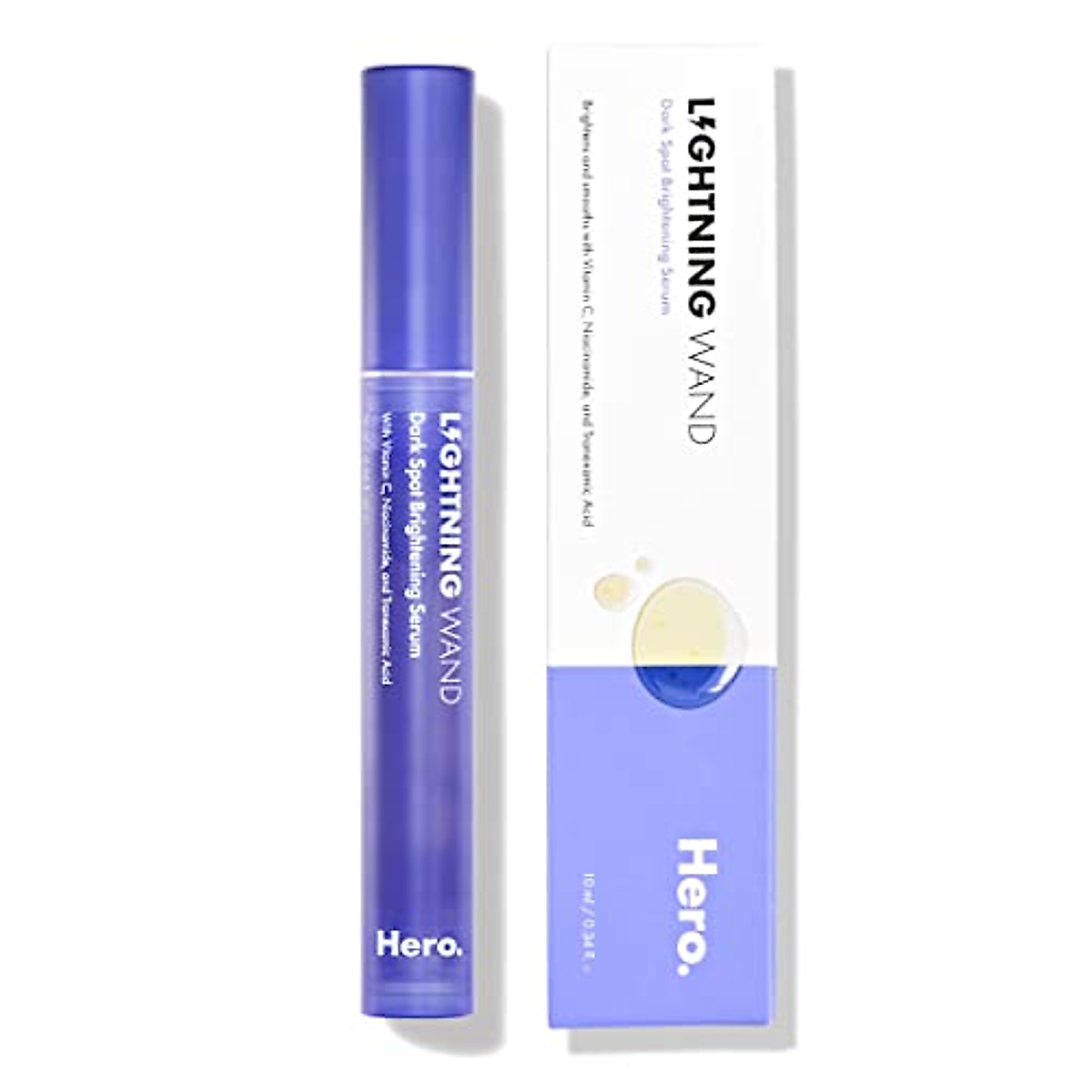 Lightning Wand from Hero Cosmetics - Brightening Serum for Fading Post-Blemish Dark Spots with Botanicals, Fragrance and Paraben Free (10 ml, 0.34 fl oz)