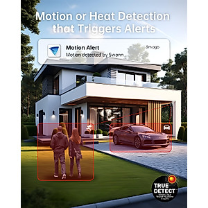 Swann Home DVR Security Camera System with 1TB HDD, 8 Channel 4 Camera, 1080p Full HD Video, Indoor or Outdoor Wired Surveillance CCTV, Color Night Vision, Heat Motion Detection, LED Lights, 845804