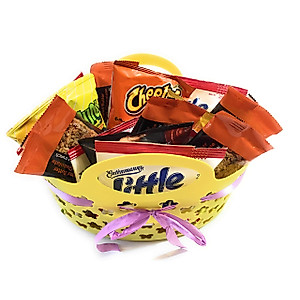 Greenbrier Plastic Easter Egg Basket with Handle, Easter Basket for Egg Hunt – Pink, Purple, Blue, Yellow Set of 4