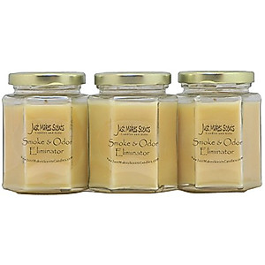 3 Pack - Smoke and Odor Eliminator Candle - Odor Eliminating Scented Candles for Home - Neutralizes Cigarette, Food, and Pet Smells | Natural Soy Wax Candle, Hand Poured in The USA