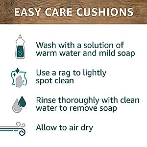 Quality Outdoor Living All- Weather Patio Chair Deep Seat and Back Cushion, 24x24, Red 4 Sq Ft