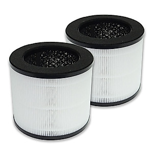PUREBURG Replacement Filter Compatible with Himox H08 H08P Air Purifiers,2-Pack H13 HEPA 4-Stage Filtration Activated Carbon 2-in-1 Air Clean Dust VOCs