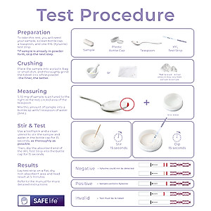SAFE LIFE Xylazine Test Strips [25 Pack], Xylazine(XYL) Test Strips-Test Liquids and Powders for Presence of Xylazine