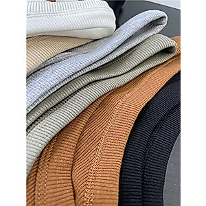 GEMBERA Womens Sleeveless Racerback High Neck Casual Basic Cotton Ribbed Fitted Tank Top Beige Tan Nude XL