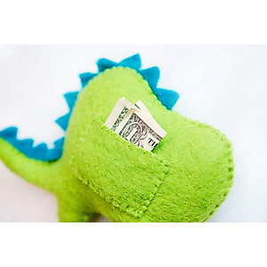 Nivas Handmade Dinosaur Tooth Fairy Pouch / Boy Tooth Fairy Pillow / Girl Tooth Fairy Pillow / Keepake Tooth Fairy Pillow / Monster Theme Tooth Fairy