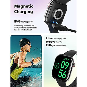 Zombazi Smart Watch for Men Women (Black)