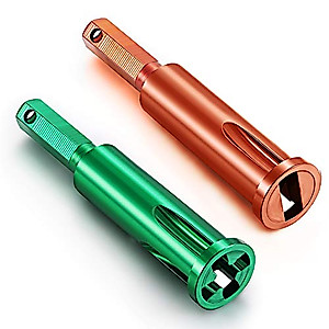 2 Pieces Wire Twisting Tools, Wire Stripper and Twister, Wire Terminals Power Tools for Stripping and Twisting Wire Cable, both Manual and Electric (Green and Orange)