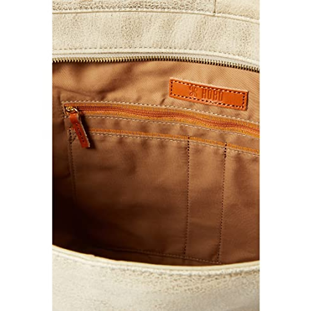 HOBO Kingston Small Tote Bag For Women - Hide Leather Construction With Zippered Top Closure, Chic and Durable Hand Bag Gold One Size One Size