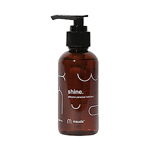 Maude Shine Silicone Personal Lubricant - Long-Lasting, Non-Sticky Silicone Lube - Hypoallergenic + Fragrance-Free Personal Lube for Women, Men and Couples - Safe for Use with All Condoms (4 fl oz)