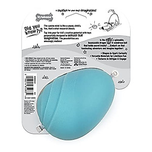 Nylabone Eggi Interactive Fillable Dog Chew Toy - Lightweight Bouncy Floatable Dog Treat Toy for Creative Play & Dog Exercise, Blue, Large/Giant - Up to 50 lbs. (1 Count)