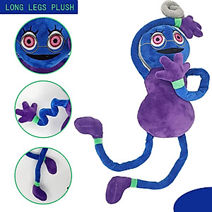 ROCHEMON Grandma Long Legs Plush Halloween Decorations Toy Purple Stuffed Animal Funny Plush Doll Gift for Fans Boys Grils