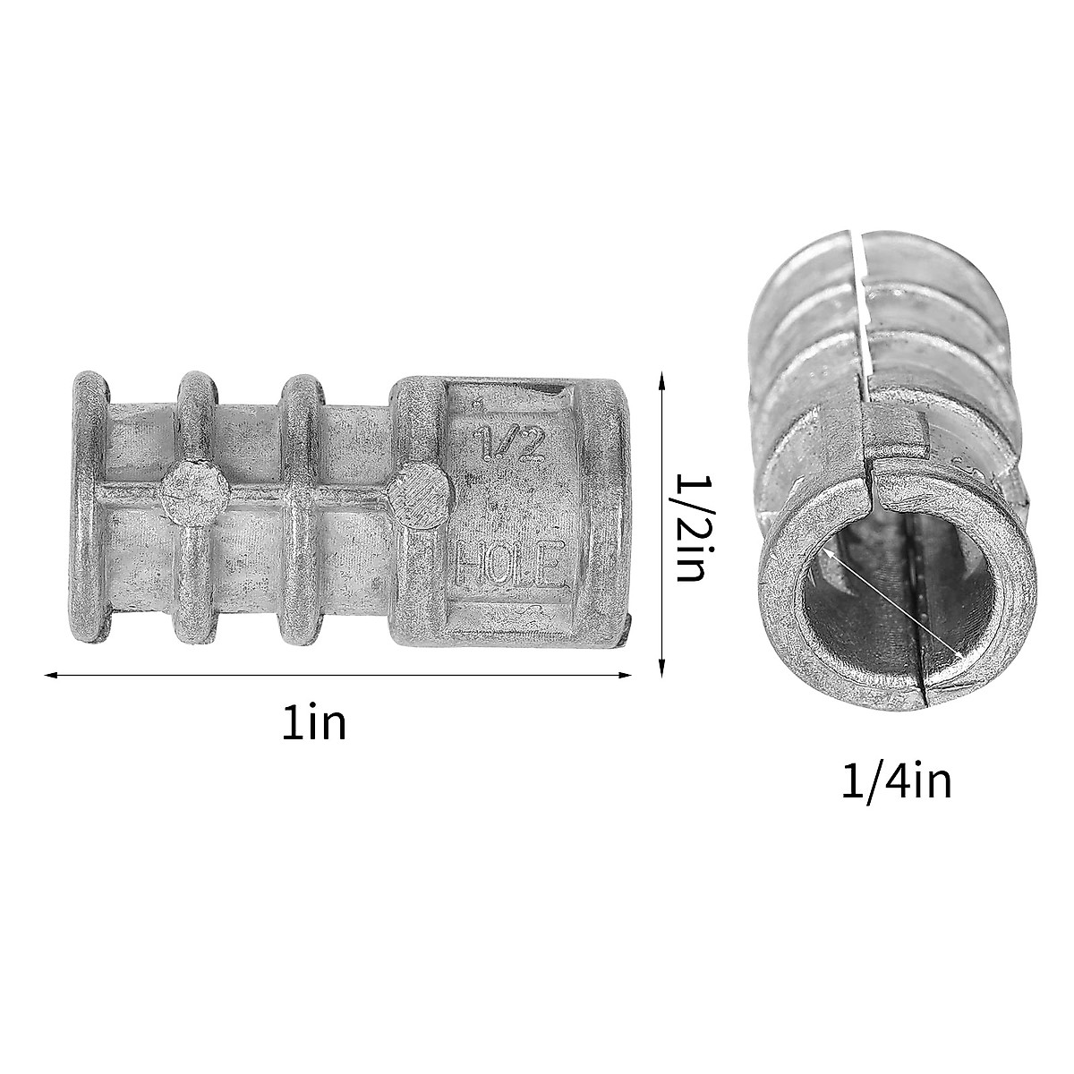 lag Shields Anchors Lag Shields, Short, 1/4inch X 1 inch, Zinc Alloy, 34-Pack (34)