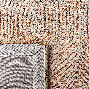 SAFAVIEH Abstract Collection 5' x 8' Ivory / Rust ABT340P Handmade Premium Wool Area Rug