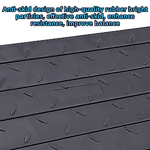 3" Rubber Threshold Ramp, 2200 Lbs Load Capacity, 3 Channels Cord Cover Can Be Used for Wire, Non-Slip Surface Rubber Solid Threshold Ramp for Wheelchair, Scooter, Mobility Scooters