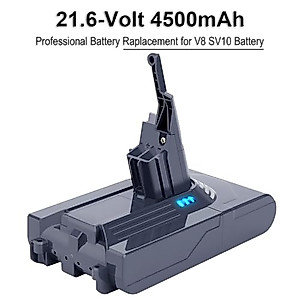 Biswaye V8 Replacement Battery Compatible with Dyson V8 SV10 Battery 215681 V8 Animal Plus V8 Absolute V8 Motorhead V8 Flufly V8 Carbon Fiber Cord V8 Animal Cordless Vacuum Battery