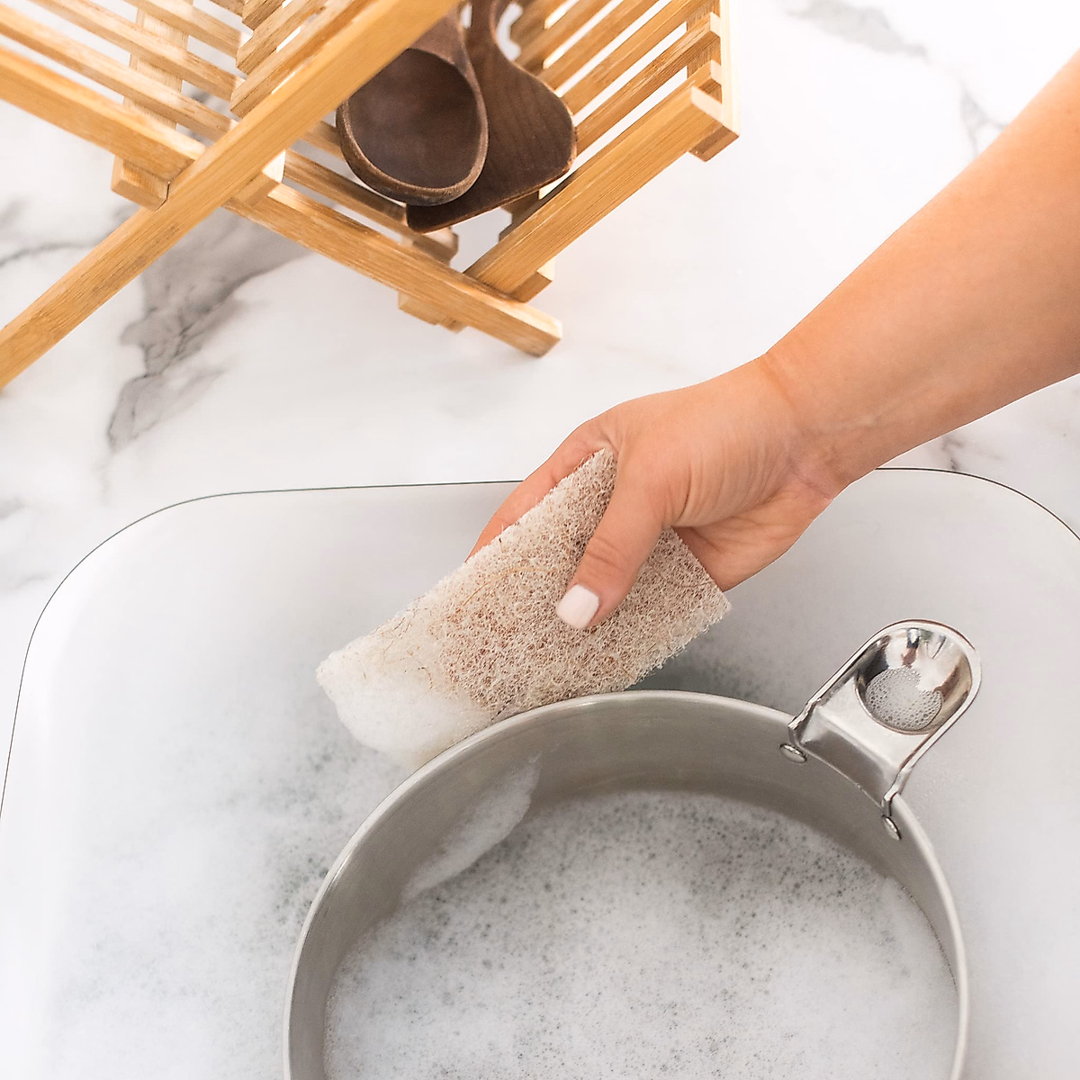 Full Circle Beachy Clean, Coconut Heavy Duty Scour Pads, 3 Count, Made with Plant-Based & Recycled Materials