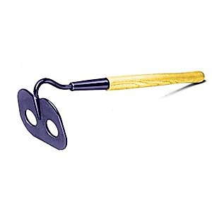 Kraft Tool BC229 6-1/2-Inch by 4-3/4-Inch Short Mortar Hoe with 21-Inch Wood Handle, Multicolor, One Size