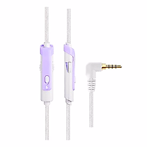 SADES MPOWER Stereo Gaming Headset for PS4, PC, Mobile, Noise Cancelling Over Ear Headphones with Retractable Flexible Mic & Soft Memory Earmuffs for Laptop Mac Games-Angel Edition Purple