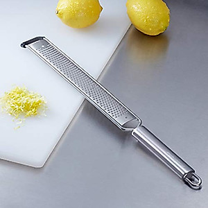 AmazonCommercial Stainless Steel Fine Grater & Zester, Narrow Blade