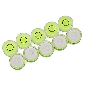 10 Pack Bubble Spirit Level Degree Mark, 18x9mm Circular Bullseye Level Measuring Instruments Spirit Level, Use for Tripod, Phonograph, Turntable (18x9mm)