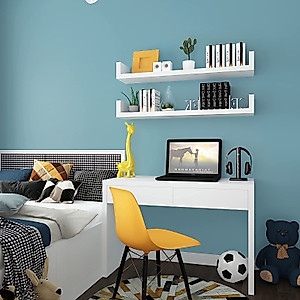 CRE8TIVE Thickened Ocean Blue Wallpaper Peel and Stick 24"x118" Self Adhesive Removable Light Blue Contact Paper Waterproof Decorative Vinyl Film for Bedroom Bathroom Countertops Cabinets Drawer Walls