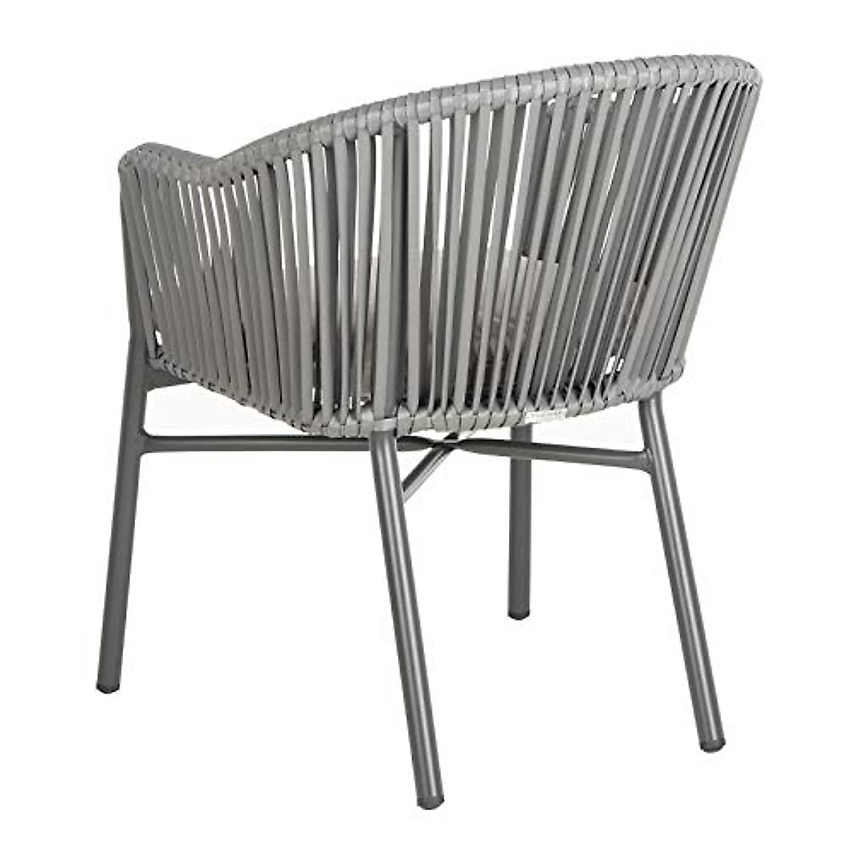 SAFAVIEH Outdoor Collection Stefano Grey Stackable Rope Chair (Set of 2)