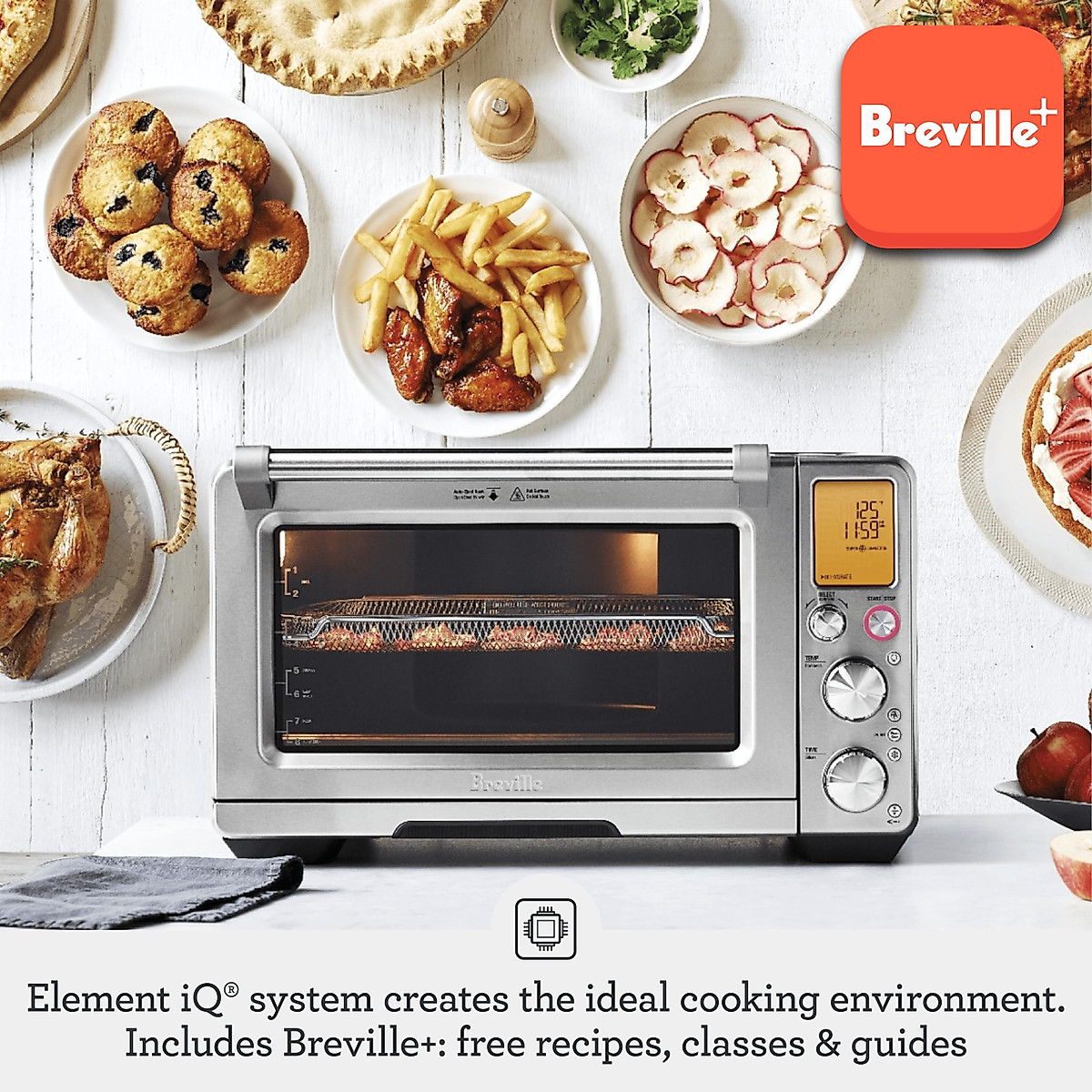 Breville Smart Oven Air Fryer Pro, Brushed Stainless Steel, BOV900BSS
