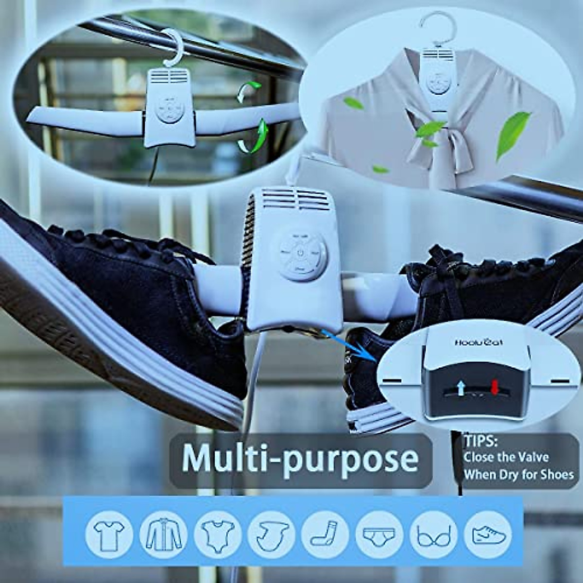Gmaxty Portable Dryer for Clothes,Portable Dryer,Portable Clothes Dryer with Cold/Hot Drying and Timer Dryer for Home Travel Business Trip