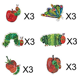 Hunger Caterpillar Cupcake Toppers Set 18 pcs - Fairy tales Theme Kids Boy girl Birthday Party Event Decoration Supplies