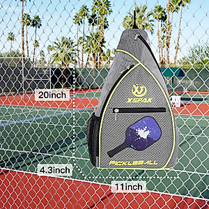 XS XSPAK Pickleball Paddles Set of 2 with Bag, Premium Graphite Craft Pickleball Paddles Set Including Backpack,1 Indoor Balls and 1 Outdoor Balls,Lightweight Pickleball Rackets,Polymer Honeycomb Core