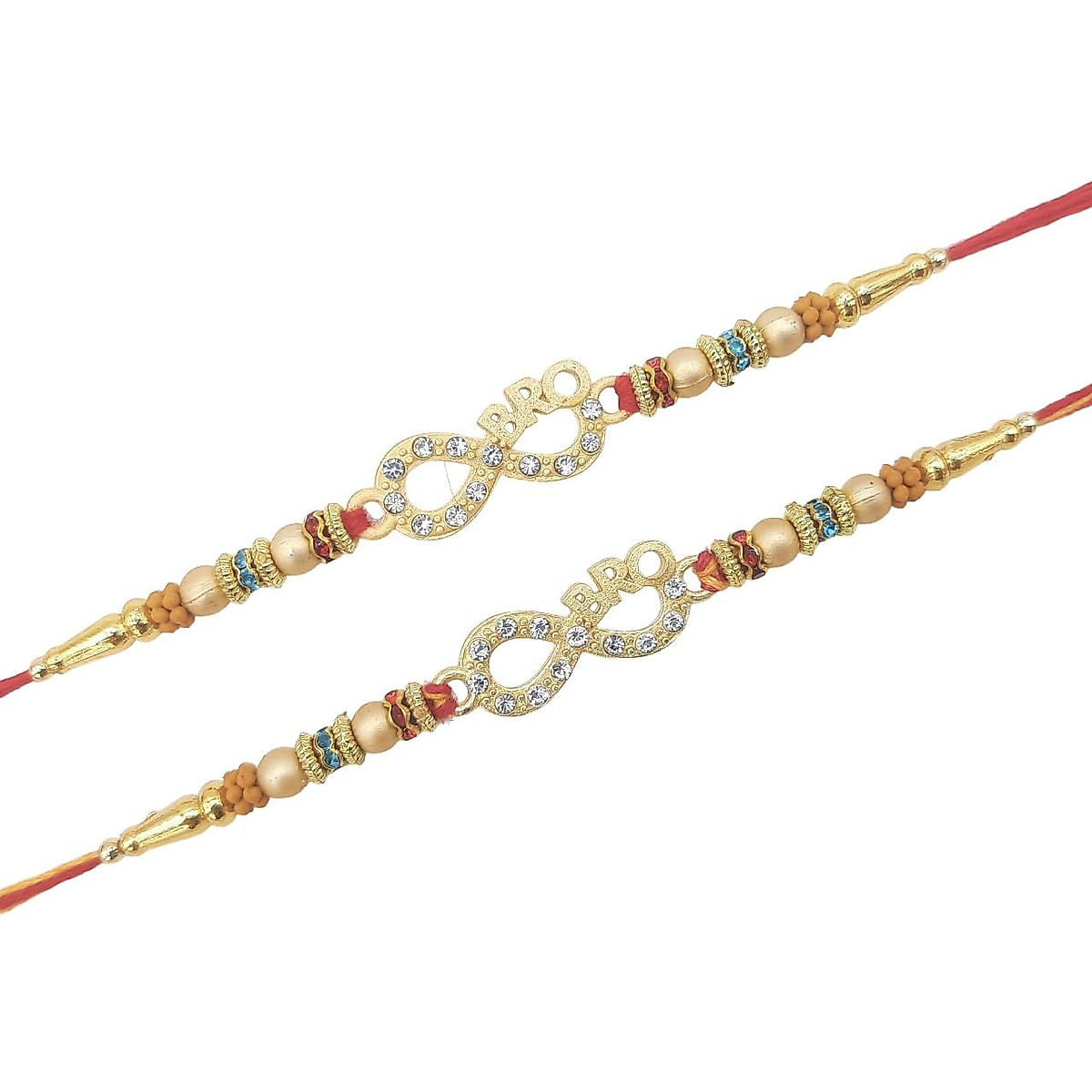 Rakhi Traditional for Brother Sister, Beautiful & Fancy Designer Raksha Bandhan Rakhi Gift for loving Brother/Sister, Father and Family. (Design 3 - Super Snake designer Rakhi - Set of 2, Small)