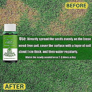 Alkyne Green Grass Lawn Spray, Cowboy Green Grass Seed Spray, Greenrevive Hydroseeding Lawn Solution Grass Seed Spray, Lorco Green Grass Lawn Spray, Liquid Grass Seed Spray for Lawn (10pcs)