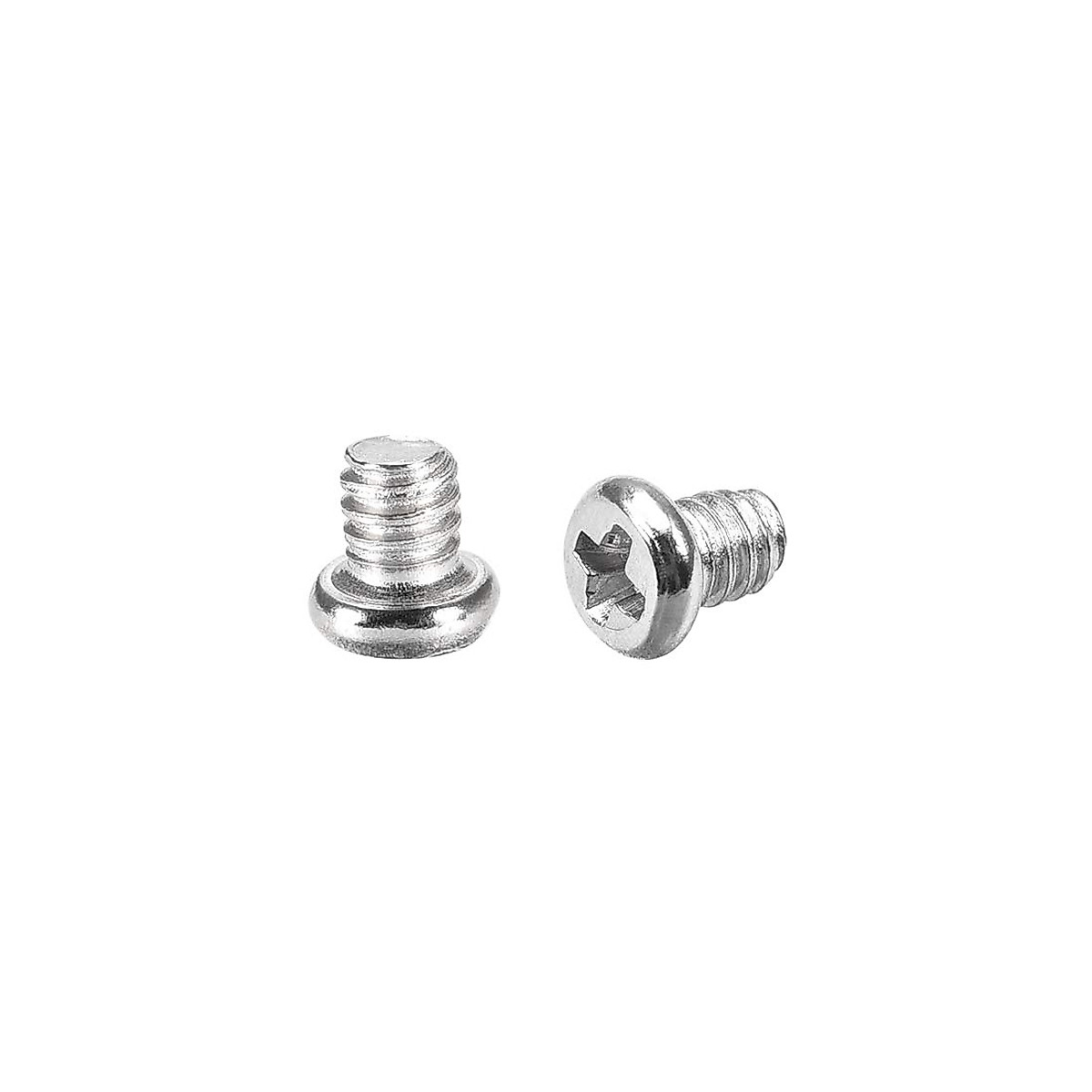 uxcell M2x3mm Phillips Screw Fastener Silver Tone 2.8mm Dia Screw Head for Laptop PC TV Fan Audio Switch 200pcs