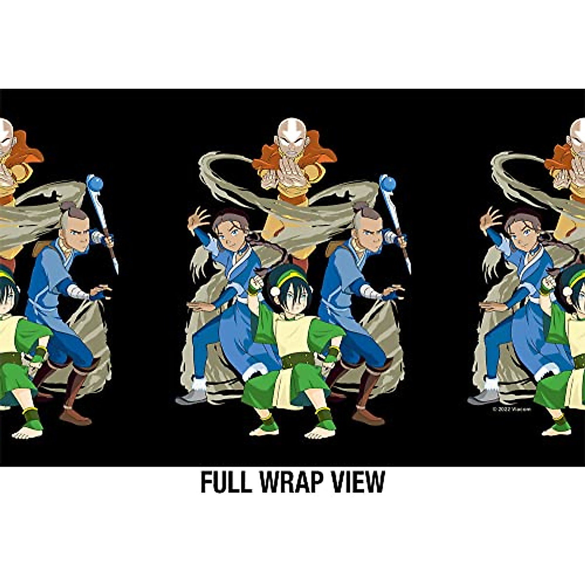 Avatar The Last Airbender OFFICIAL Team Avatar Elements 18 oz Insulated Water Bottle, Leak Resistant, Vacuum Insulated Stainless Steel with 2-in-1 Loop Cap