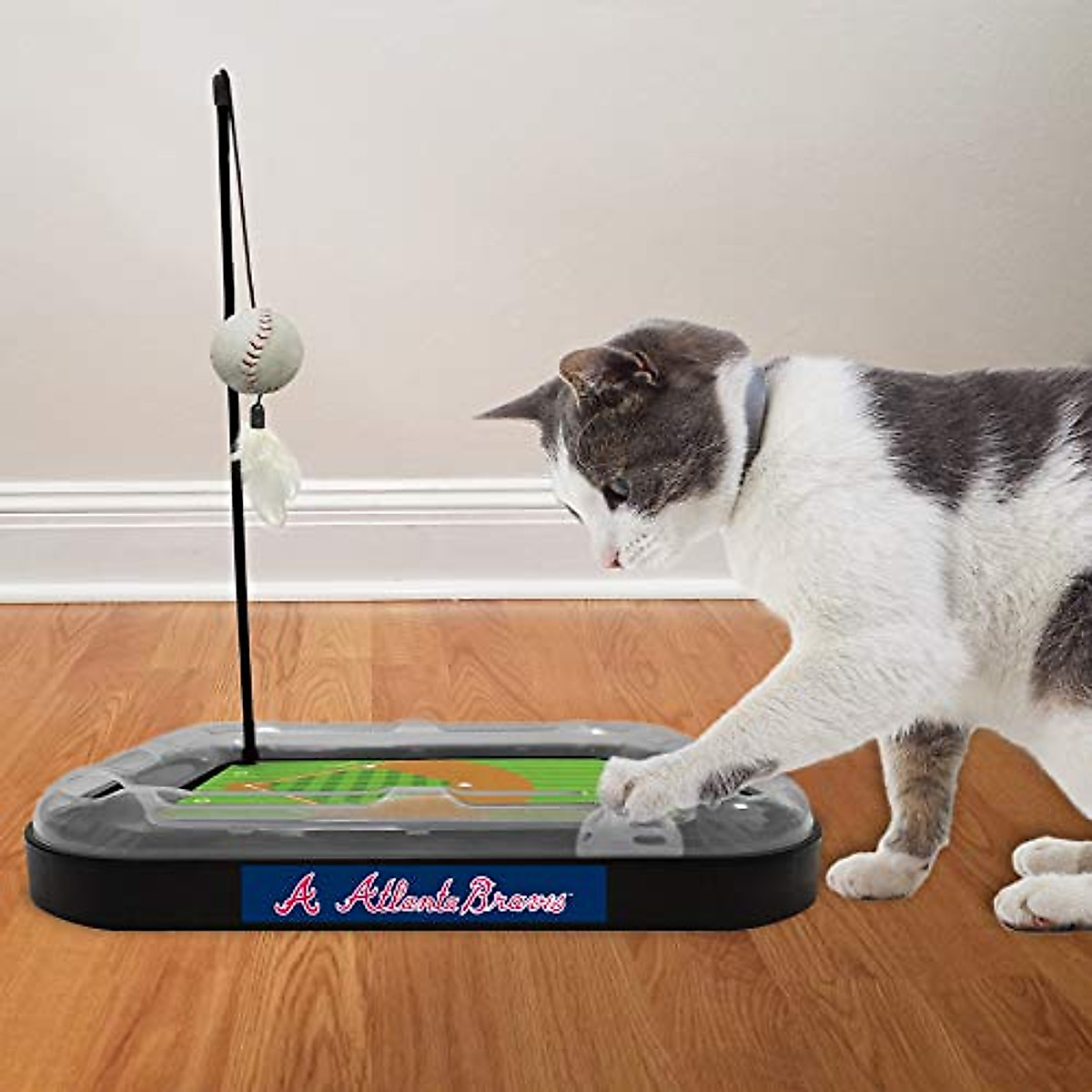 Pets First Atlanta Braves Baseball Cat Scratcher Toy