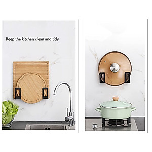 stainless steel pan Lid Holder wall-mounted pan Lid Holder black Pan Lid Holders wall-mounted chopping board rack stainless steel Chopping Board Rack Chopping Board Rack Kitchen wall holder