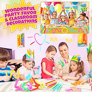 Pop Tubes Mini 24 Pack, Sensory Fidget Party Favors Bulk Toys for Kids, Stress Relief Toys for ADHD, ADD Toddlers, DIY Learning for Preschool, Fidget Toys for Kids Party Favors Classroom Prize