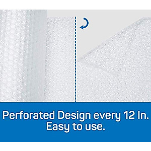Bubble cushioning wrap 700 ft² (4 Rolls of 175 ft x 12" Wide) - 3/16" Small Bubble - Perforated Every 12''- With 10 Fragile stickers by Fresh Farm LLC