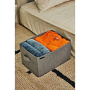 enoughstar Wardrobe Clothes Organizer-2Pcs Clothes Storage Organizer Bins-Foldable Clothes Drawer Organizer for Folded Clothes, Pants, Sweaters-5 Grids Organizer