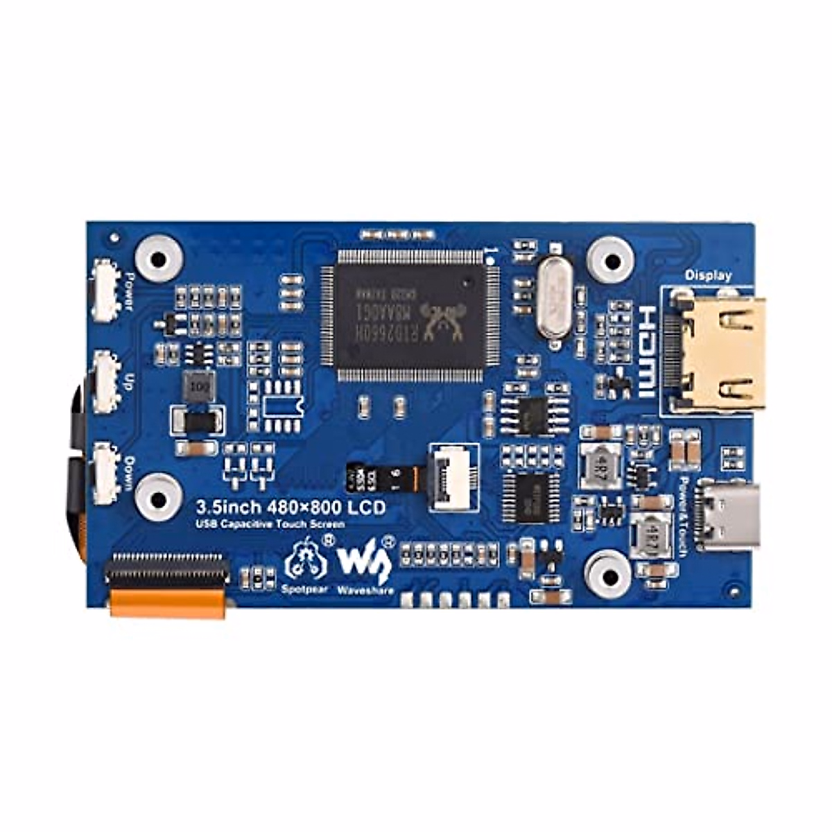 Coolwell 3.5 Inch LCD Display 3.5inch HDMI Touch Screen Touchscreen for Raspberry Pi 4B+ 4B 3B+ 3B 2B+ Zero W WH 2 W Jetson Nano PC 480x800 Adjustable Brightness IPS Display