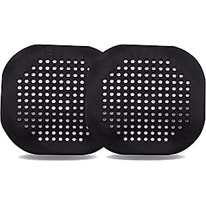 2 Pack 5.7" Flat Square Drain Cover Hair Catcher Pad, Silicone Tube Drain Hair Catcher Stopper with Sucker for Bathroom Kitchen, Rubber Bathtub Sink Strainer Plug Filter Trap Home Drain Protectors