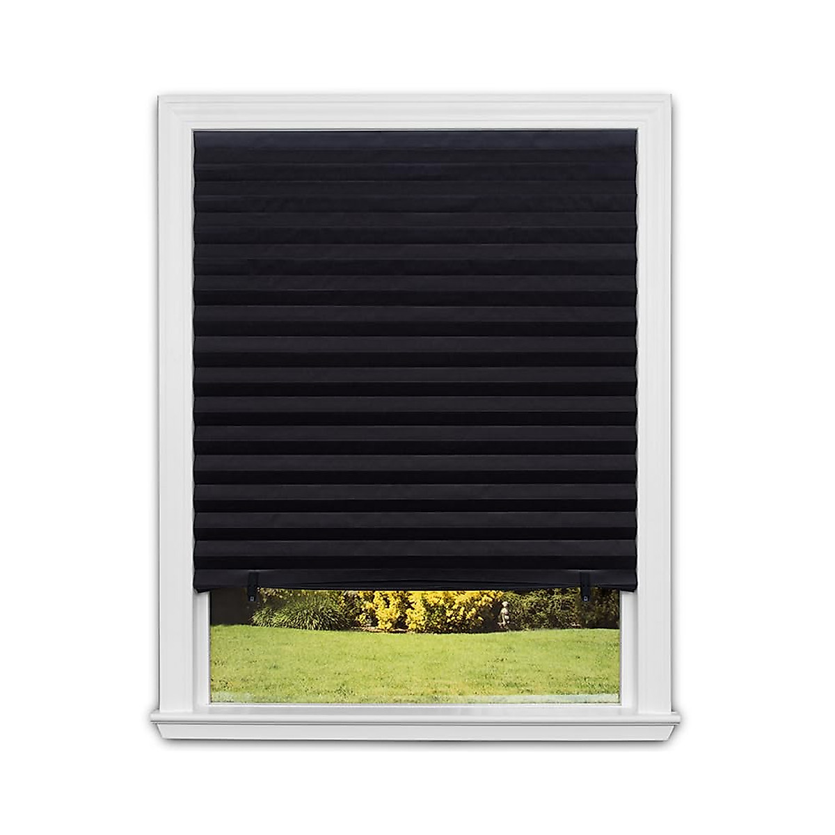 Redi Shade No Tools Original Blackout Pleated Paper Shade Black, 36 in x 72 in, 6 Pack